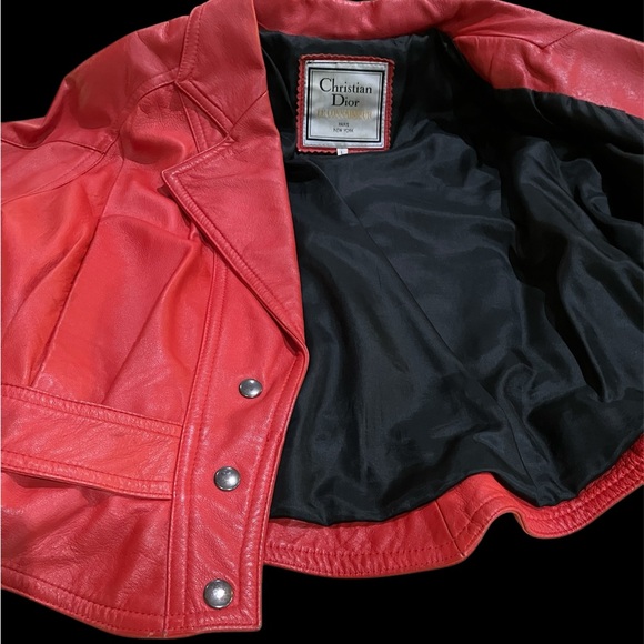 Dior | Jackets & Coats | 8s Vintage Christian Dior Le Connaisseur Red ...